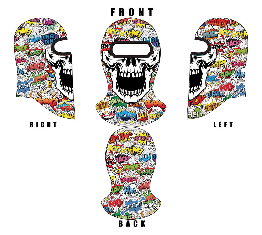 Sticker Bomb Skull Game Day Sports Mask – Youth Fanatics Gear