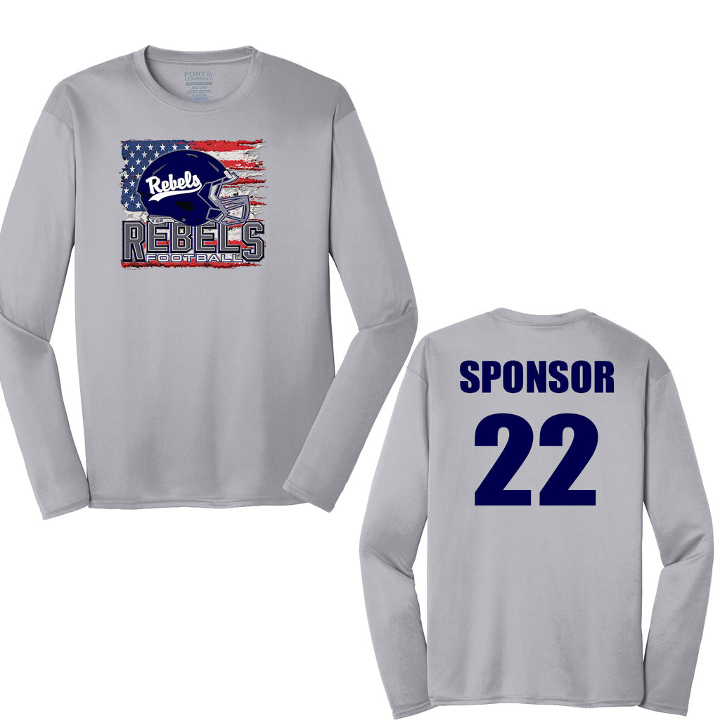 Howell Rebels Flag Design Long Sleeve Drive Fit T-Shirt – Youth ...